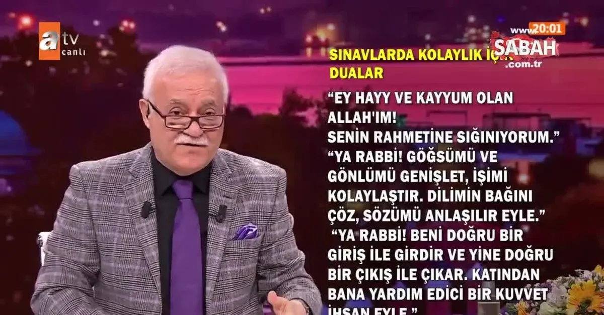 YKS sınavında başarılı olmak için okunacak dua! Nihat Hatipoğlu'dan ... YKS sınavında başarılı olmak için okunacak dua! Nihat Hatipoğlu'dan ...