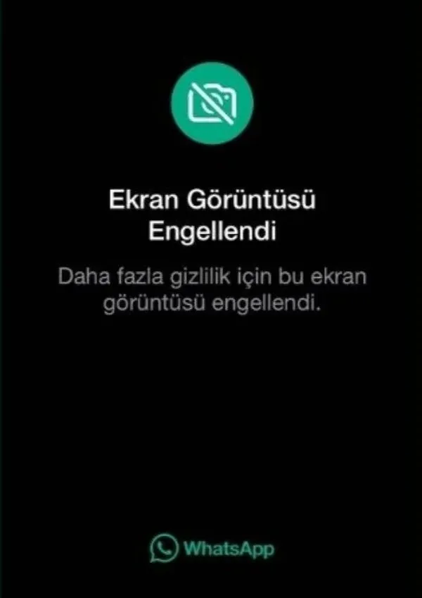 WhatsApp'tan yeni özellik: Artık ekran görüntüsü alamayacaksınız ... WhatsApp'tan yeni özellik: Artık ekran görüntüsü alamayacaksınız ...