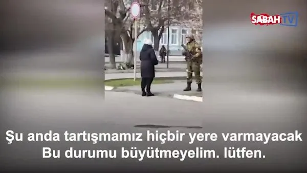 Ukraynalı Kadından Rus Askerine Ders Burası Benim Toprağım Siz