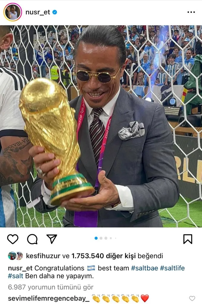Nusret Dünya Kupası'na damga vurdu! Sosyal medyada gündem oldu - Galeri ...