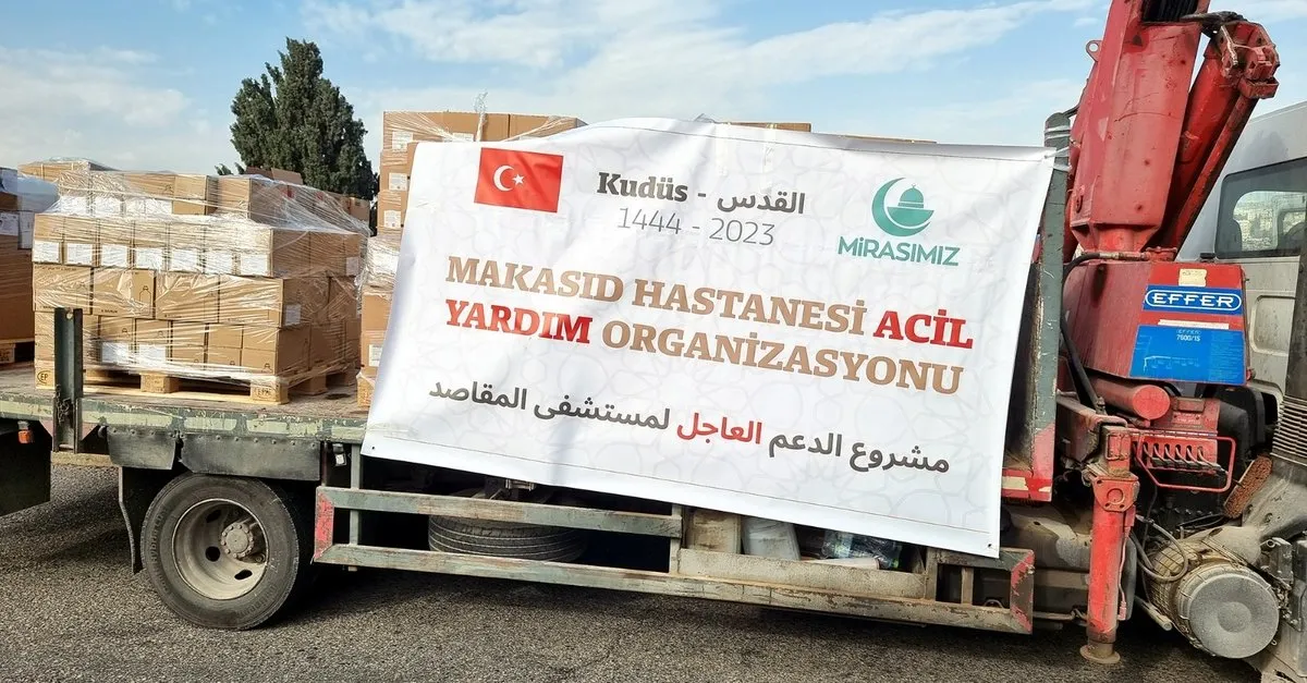 Türkiye’den Kudüs'te bulunan Makasıd Hastanesi’ne ilaç ve tıbbi ihtiyaç ... Türkiye’den Kudüs'te bulunan Makasıd Hastanesi’ne ilaç ve tıbbi ihtiyaç ...