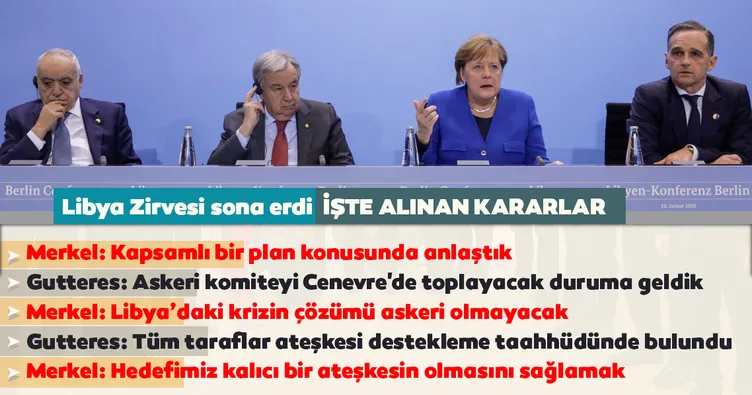 Berlin'de Libya zirvesi sona erdi. İşte alınan kararlar - Son Dakika ...