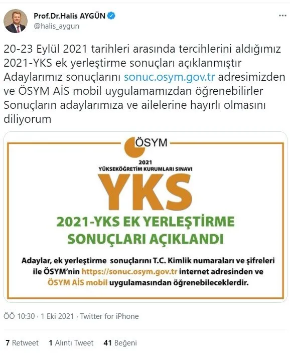 YKS ek tercih - yerleştirme sonuçları son dakika açıklandı! 2021 YKS ... YKS ek tercih - yerleştirme sonuçları son dakika açıklandı! 2021 YKS ...