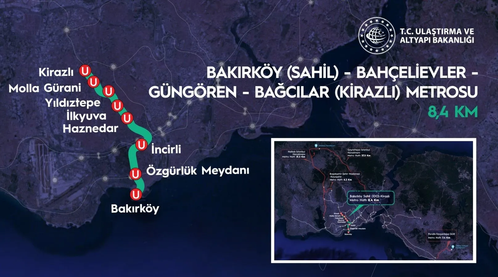 İstanbul'a bir metro hattı daha! Bakan Uraloğlu açılış tarihini duyurdu ... İstanbul'a bir metro hattı daha! Bakan Uraloğlu açılış tarihini duyurdu ...