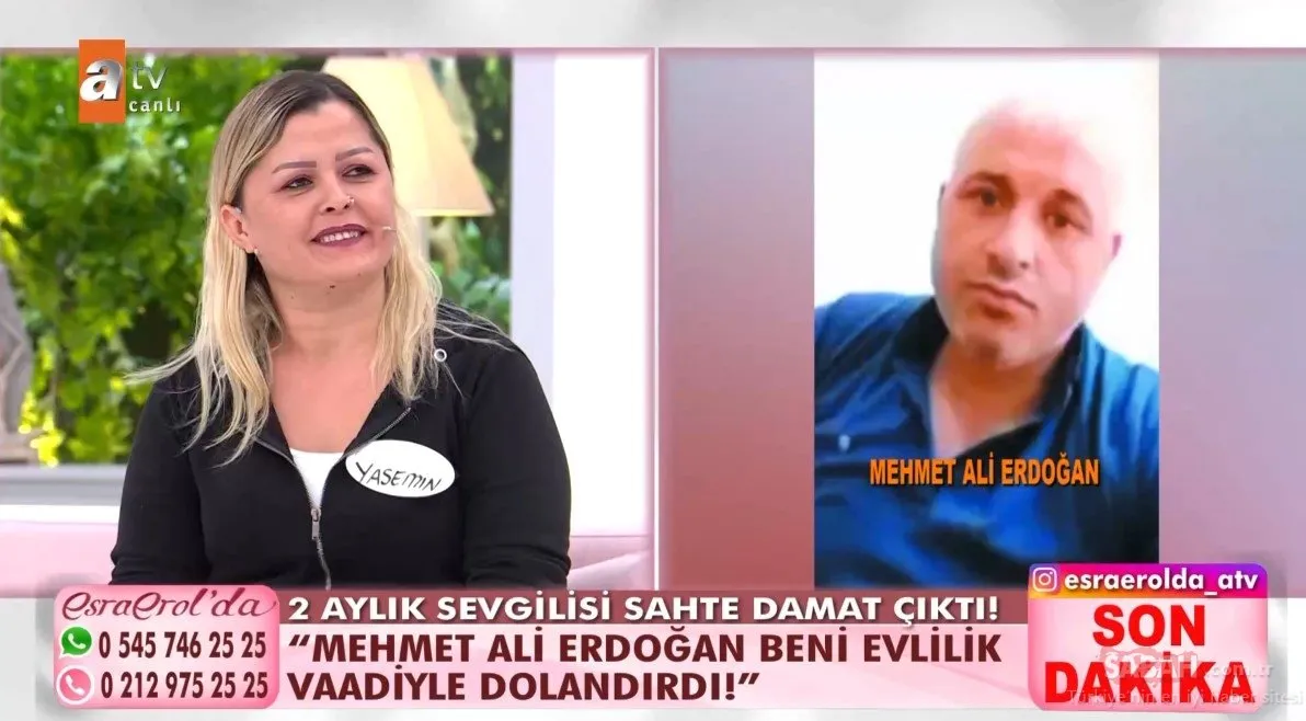 Esra Erol’da 2 aylık sevgilisi sahte damat çıktı! Evlilik vaadiyle 310 ... Esra Erol’da 2 aylık sevgilisi sahte damat çıktı! Evlilik vaadiyle 310 ...