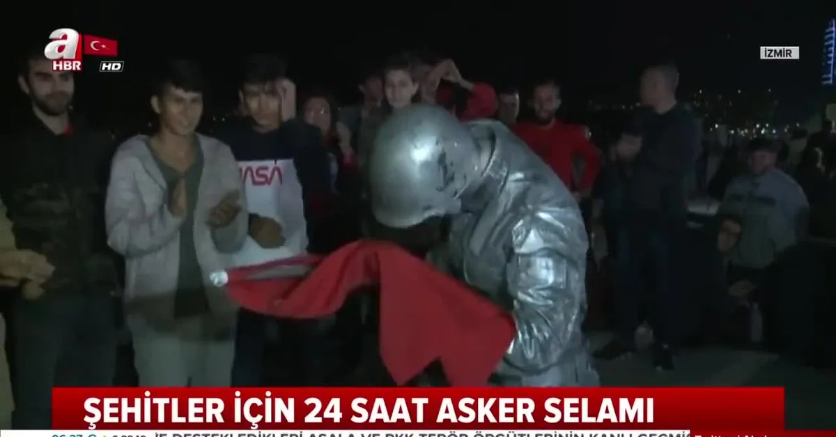 Şehitler için 24 saat asker selamı videosunu izle | Son Dakika Haberleri