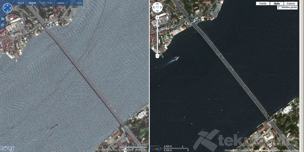 Bing Maps vs. Google Maps - Galeri - Teknokulis